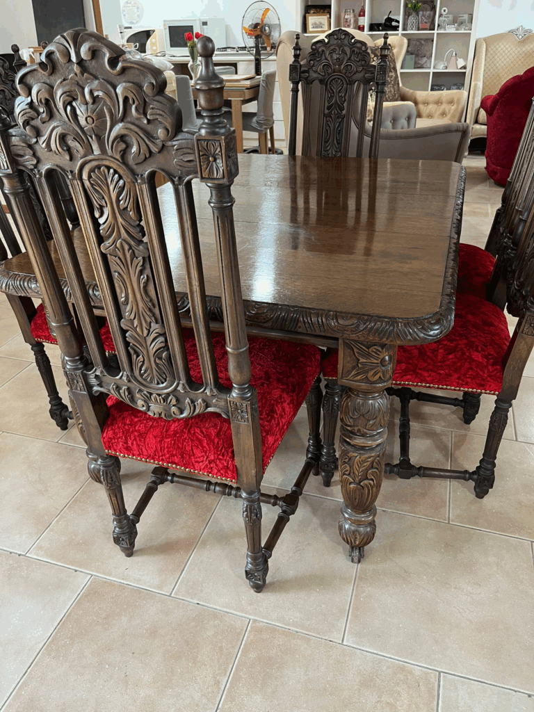 Antique Jacobean Revival Oak Dining Suite (Circa 1880–1920) - Deja Vu ...